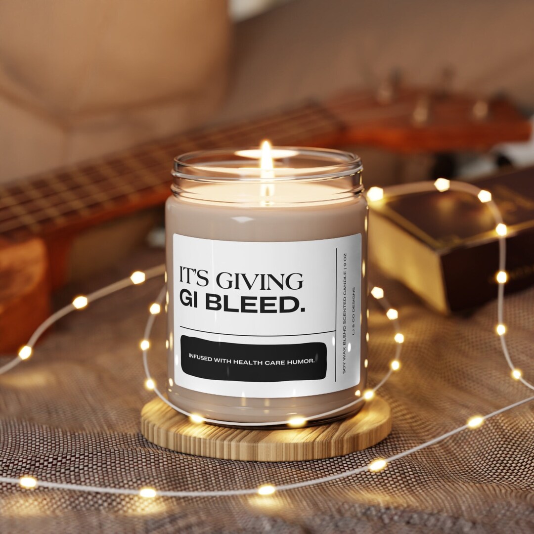 Funny Nurse Gift, It's Giving GI Bleed Candle, Nurse Graduation Gift ...