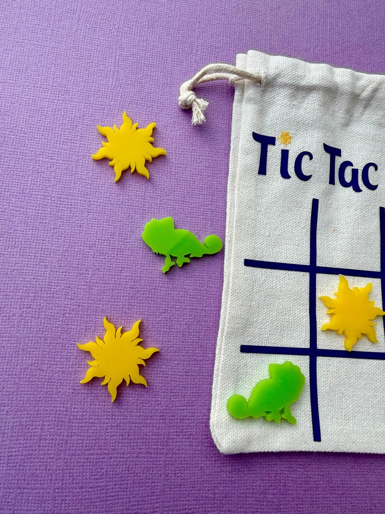 Rapunzel Sun & Chameleon Tic Tac Toe Party Favor, Fish Extender ...