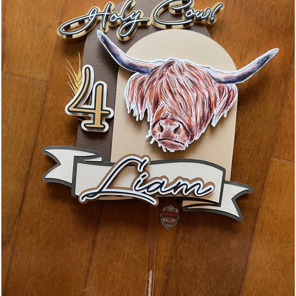 Highland Cow Birthday Cake Decorations - Etsy