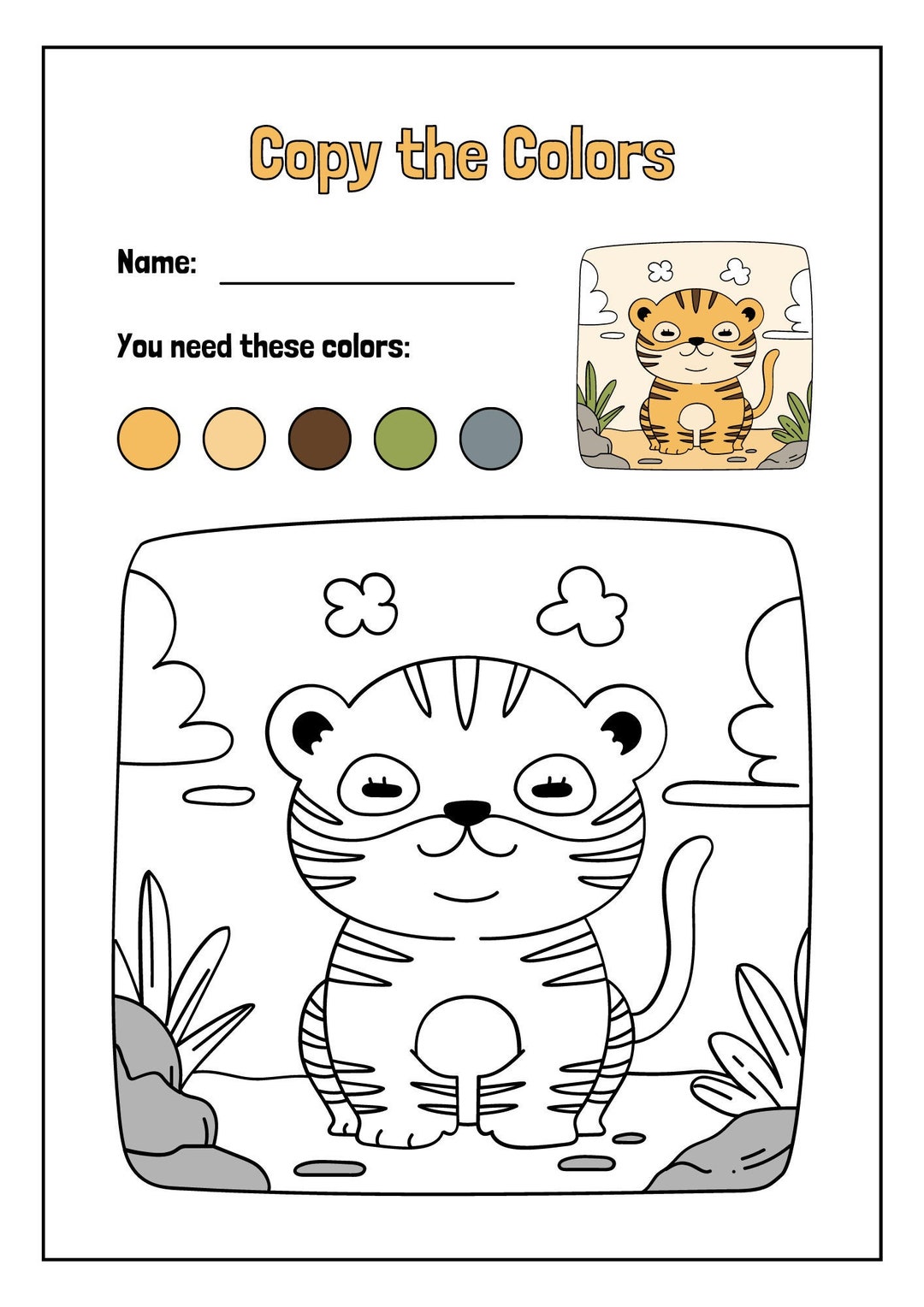 22 Page Download & Print Animals Themed Preschool Activity Book - Etsy