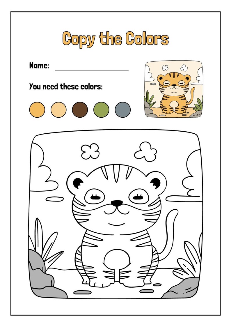 22 Page Download & Print Animals Themed Preschool Activity Book - Etsy