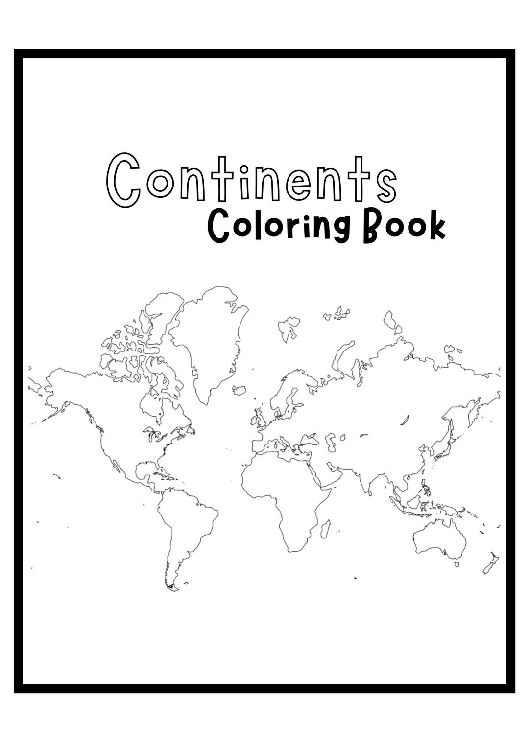 7 Page Download & Print Continent Themed Preschool Activity Book - Etsy