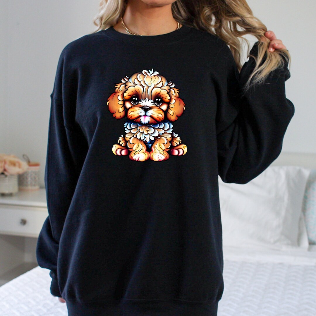 Cavapoo Art Sweatshirt Dog Lover Cavapoo Owner Cavapoo Art Unisex ...