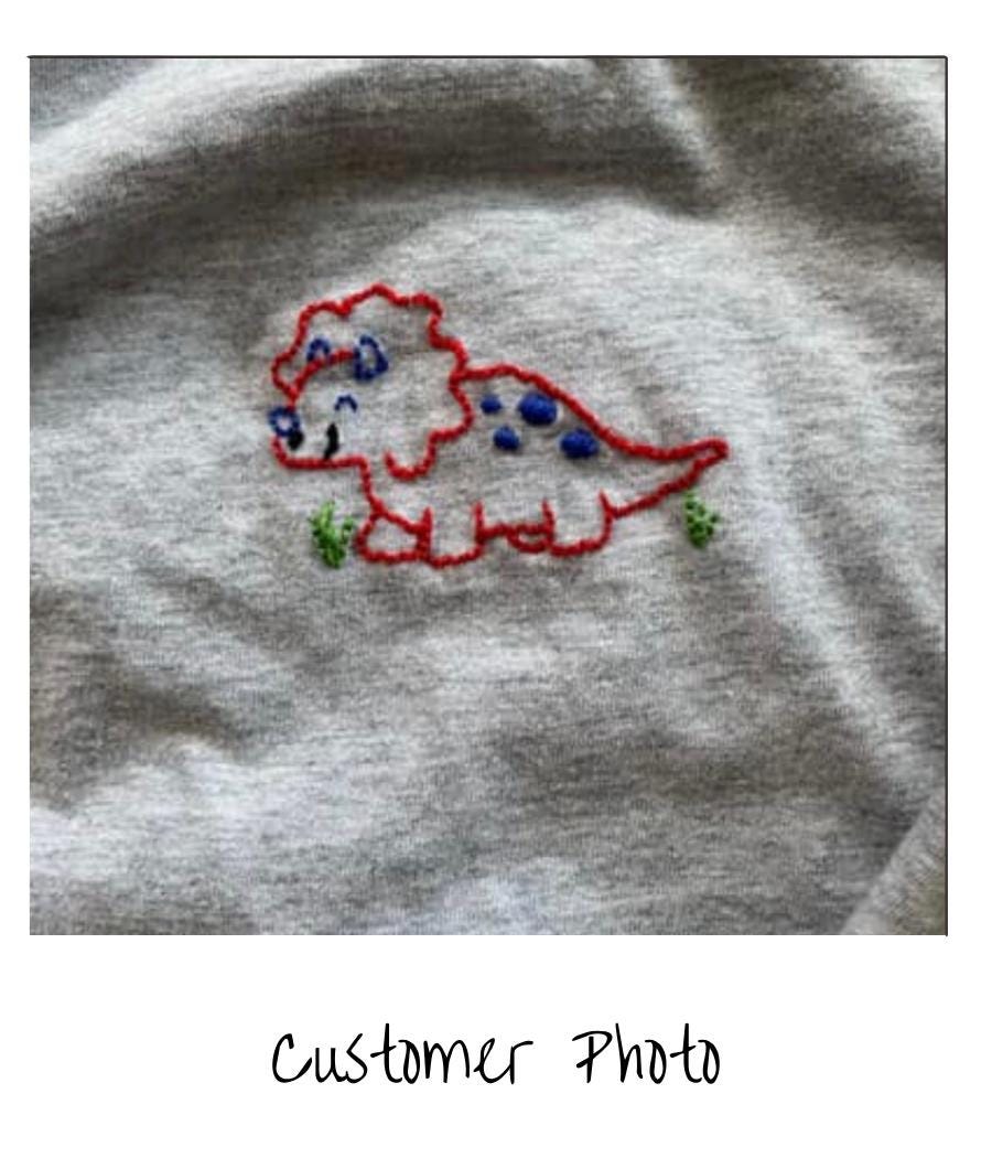 Stick & Stitch Dinosaur Embroidery Kit - Etsy