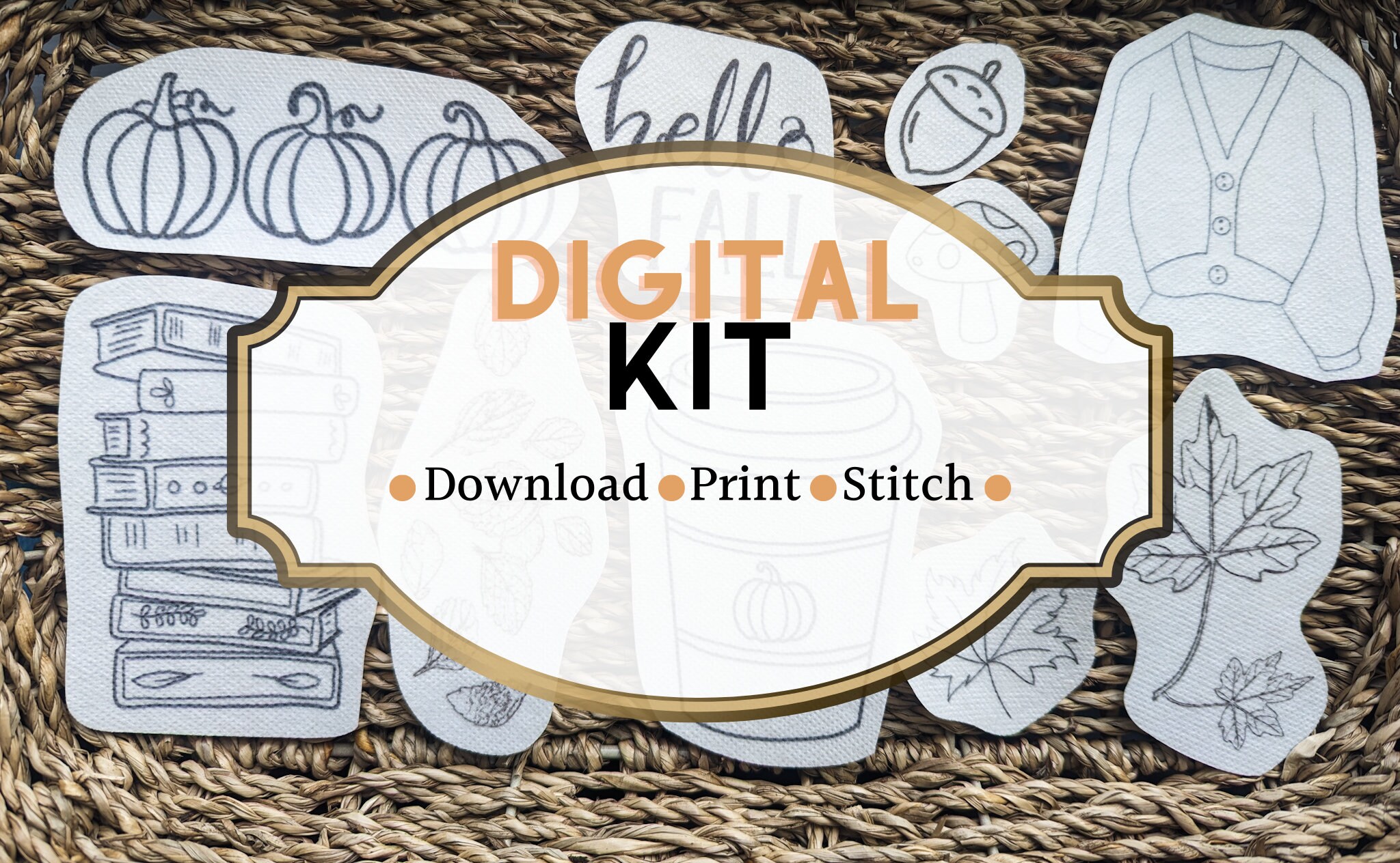 Printable PDF Stick & Stitch Pattern Cozy Fall - Etsy