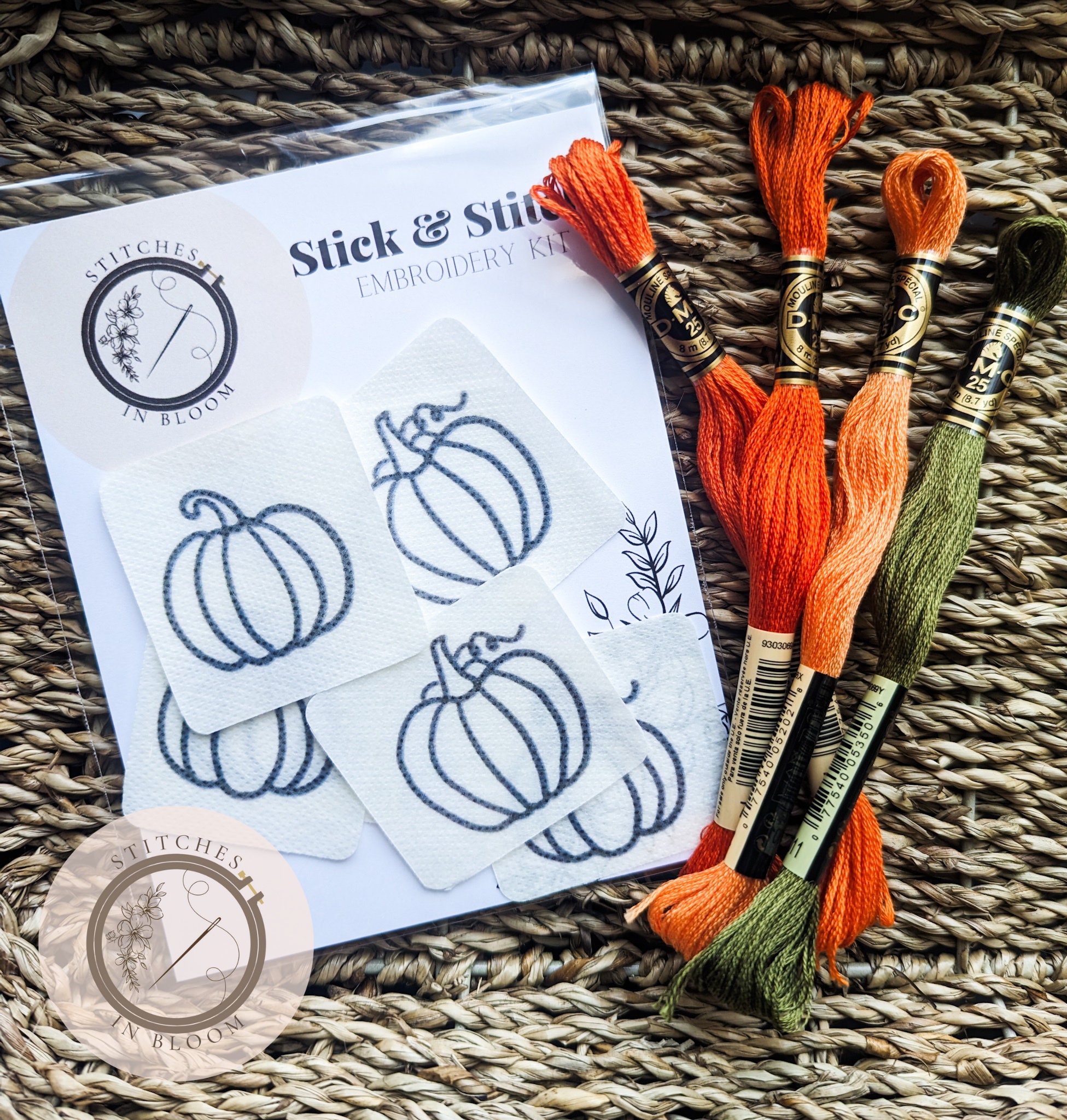 Stick & Stitch Pumpkin Patch Kit - Etsy