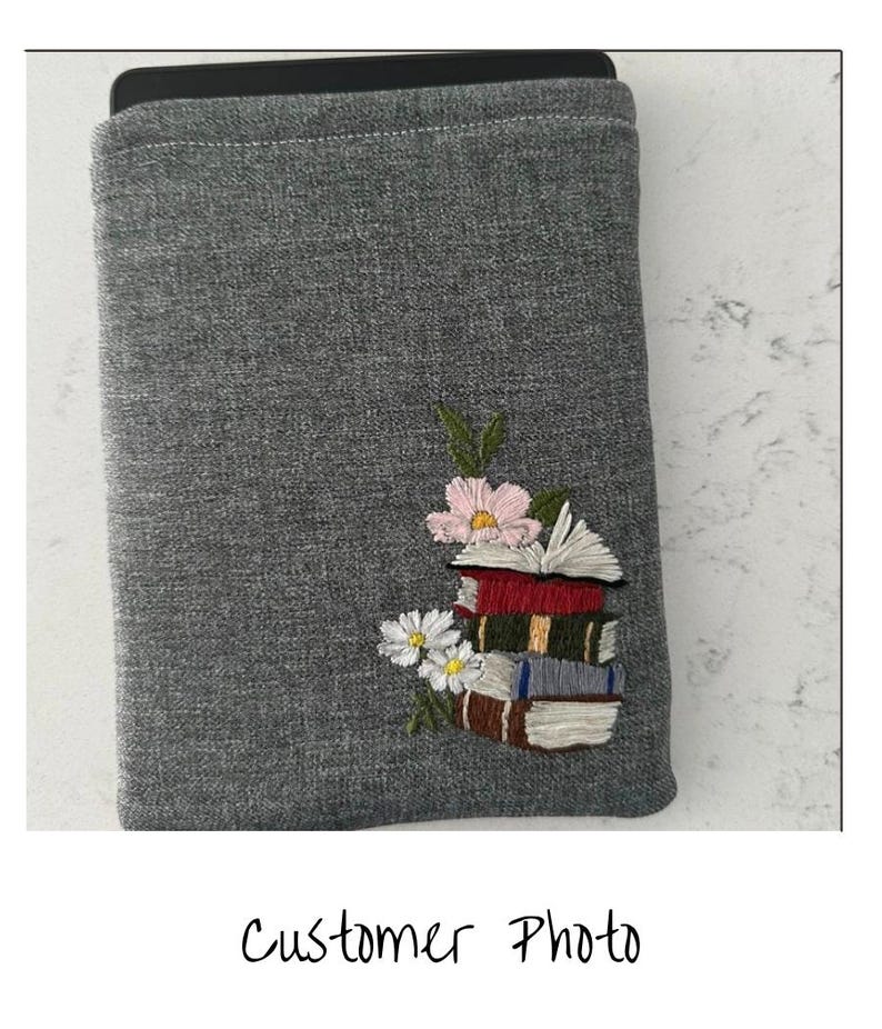 Stick & Stitch Bookish Embroidery Kit for Book Lovers DIY Floral Book ...