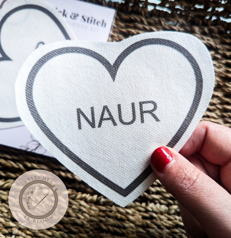 Stick & Stitch Naur Candy Heart Embroidery Kit - Etsy