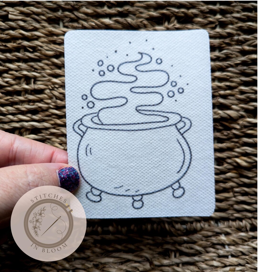 Stick & Stitch Cauldron Embroidery Patch - Etsy