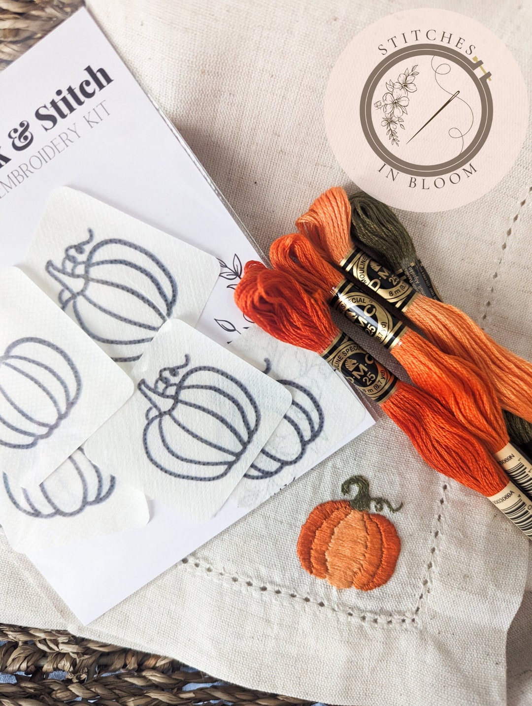 Stick & Stitch Pumpkin Patch Kit - Etsy