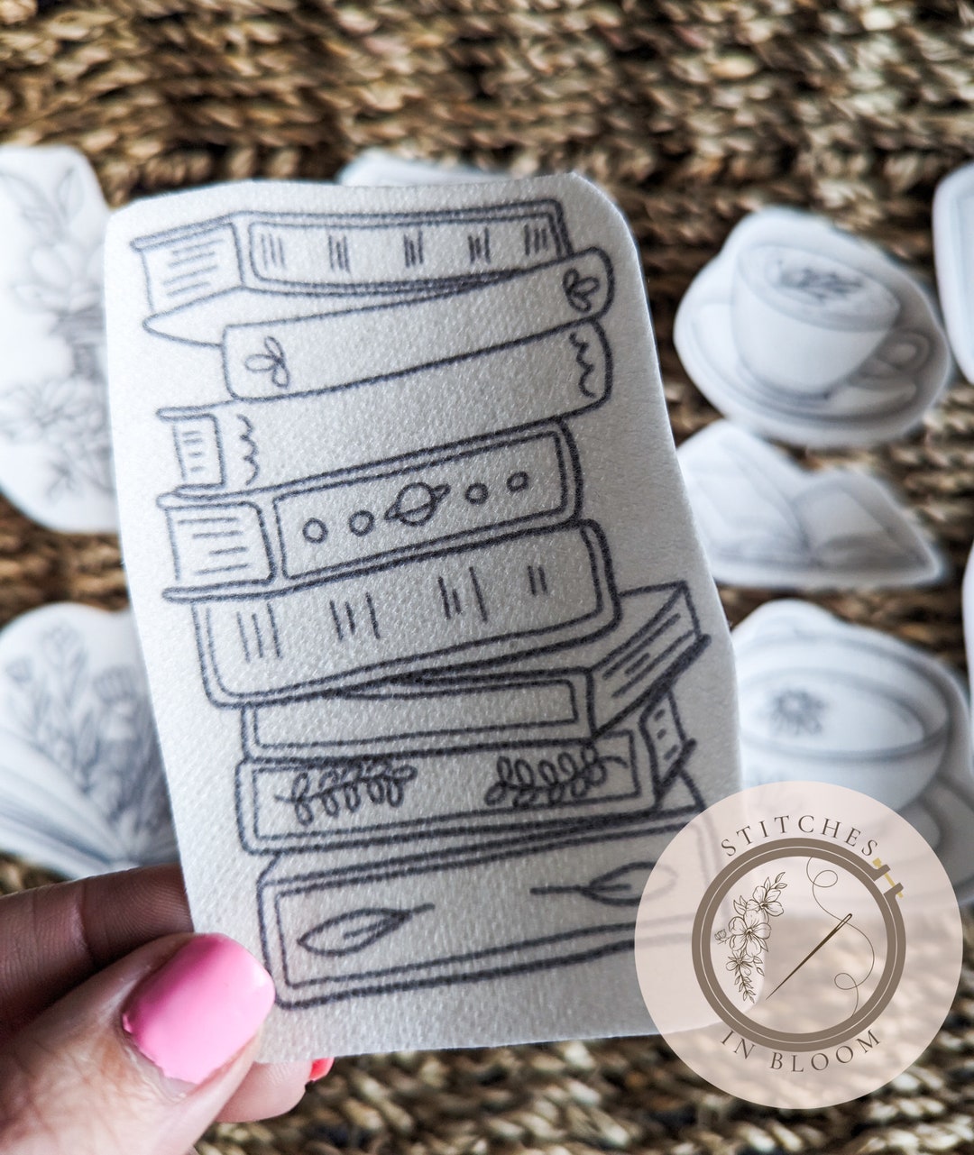 Stick & Stitch Bookish Embroidery Kit for Book Lovers DIY Floral Book ...