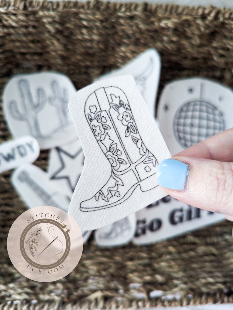 Printable PDF Stick & Stitch Pattern Nashville Disco Cowgirl - Etsy