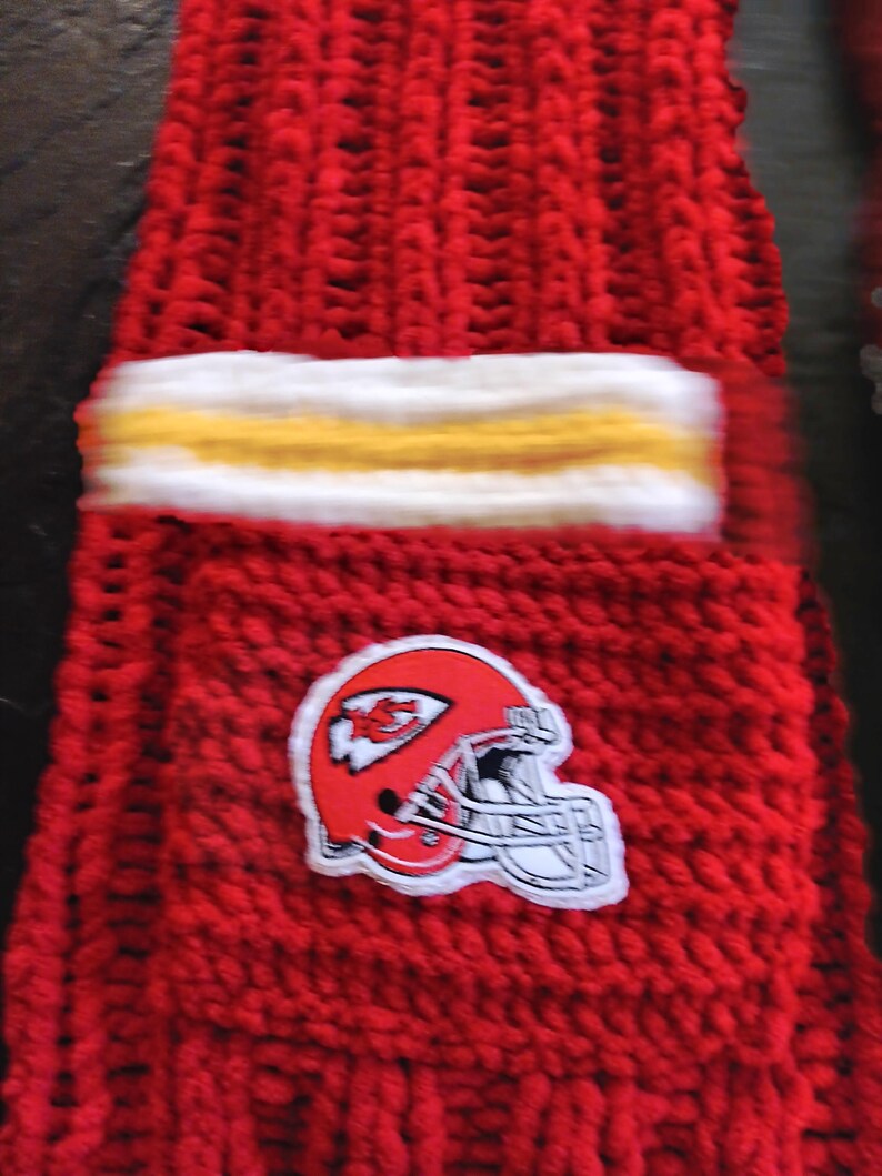 Kansas City Chiefs Fans This Hand Knit Scarf Was Designed for You It is ...