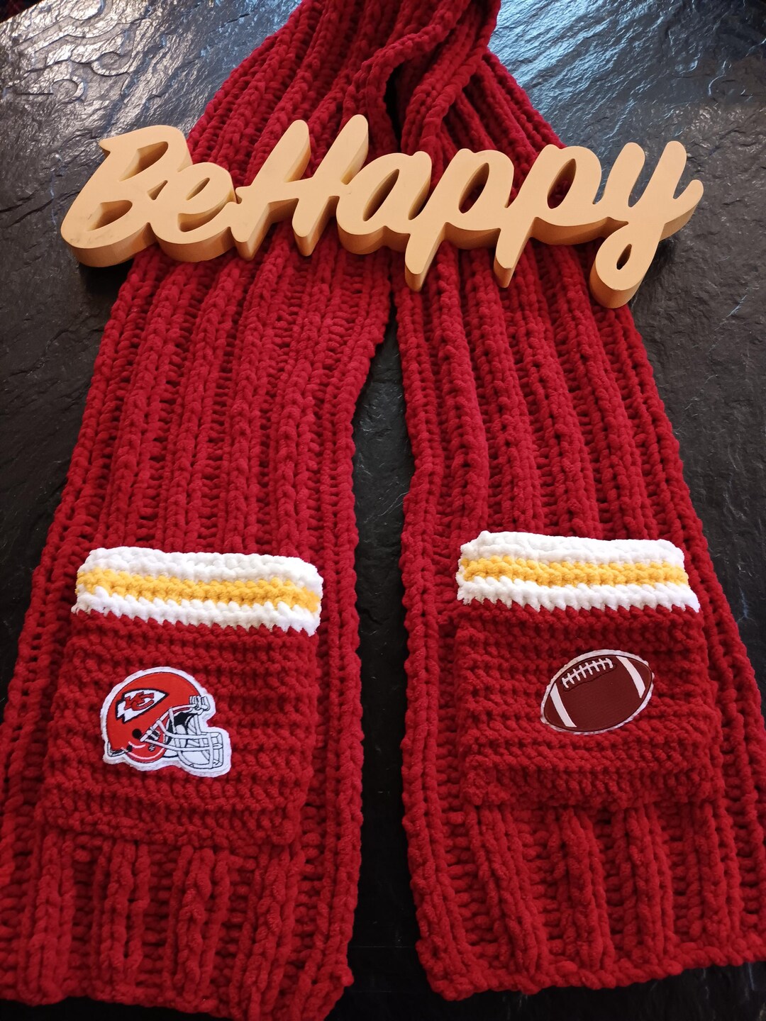 Kansas City Chiefs Fans This Hand Knit Scarf Was Designed for You It is ...