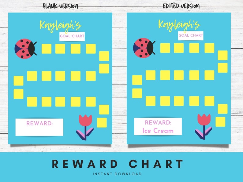 Reward Chart for Kids | Toddler Reward Chart | Student Reward Chart ...