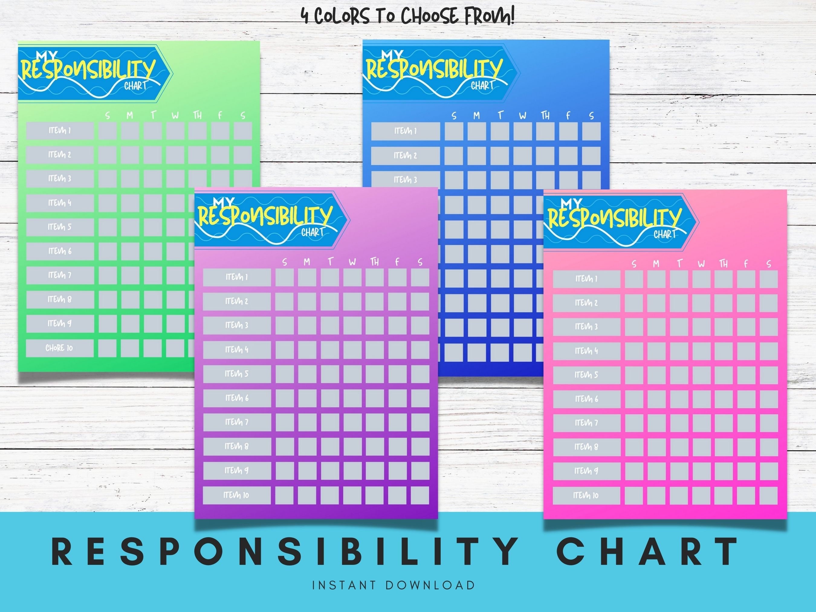 Responsibility Chart | Responsibility Chart for Kids | Responsibility ...