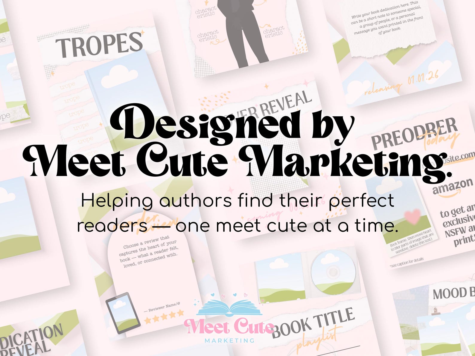 Romance Author Canva Templates | Book Promo Bundle | Animated Cover ...