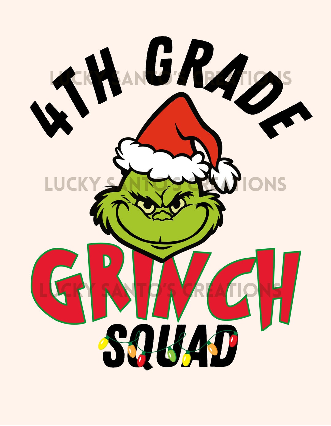 4th Grade GRINCH Squad Png - Etsy