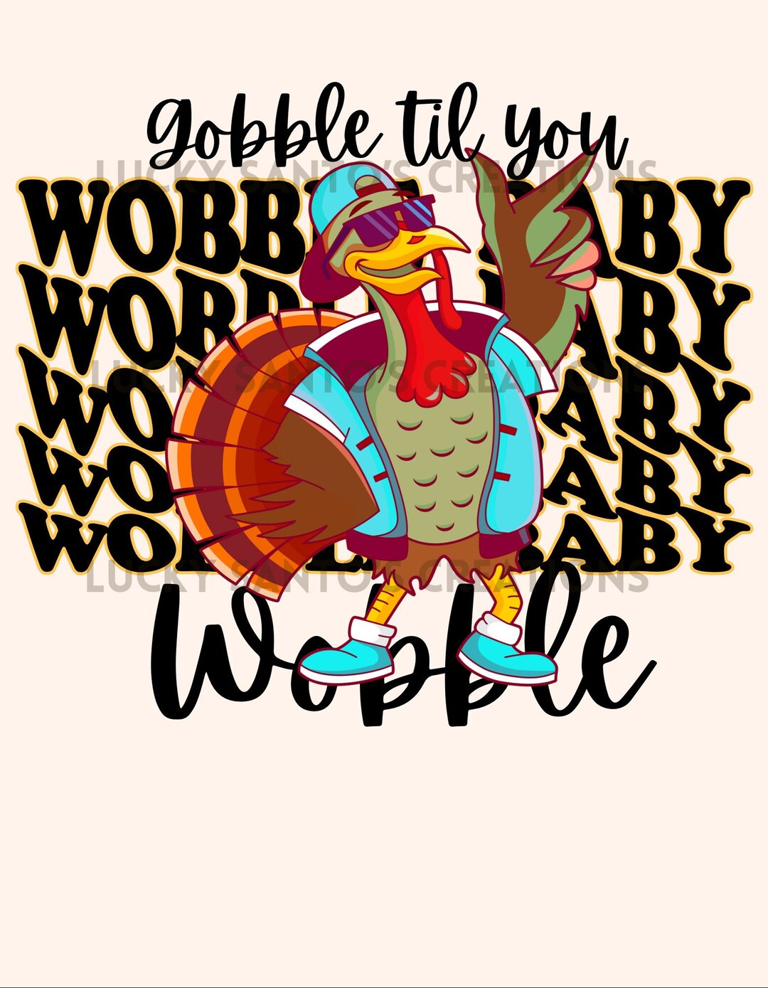 Thanksgiving Turkey Wobble Baby Png - Etsy