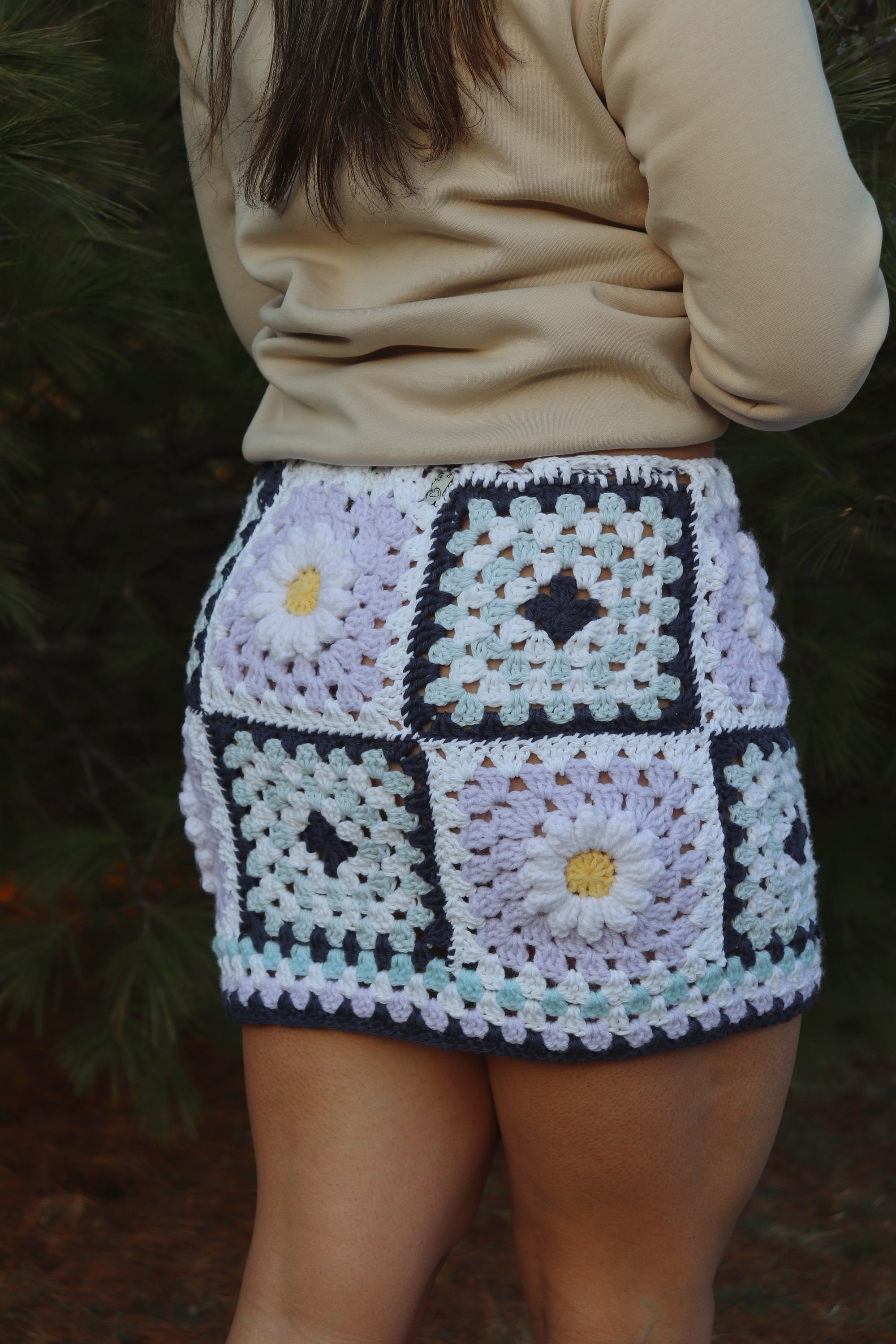 Daisy Granny Square Skirt - Etsy