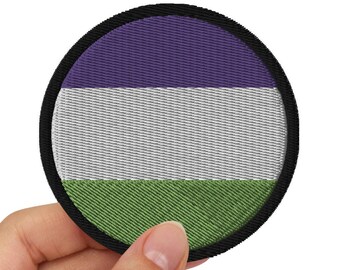 Genderqueer Pride Flag Embroidered Patch - Etsy