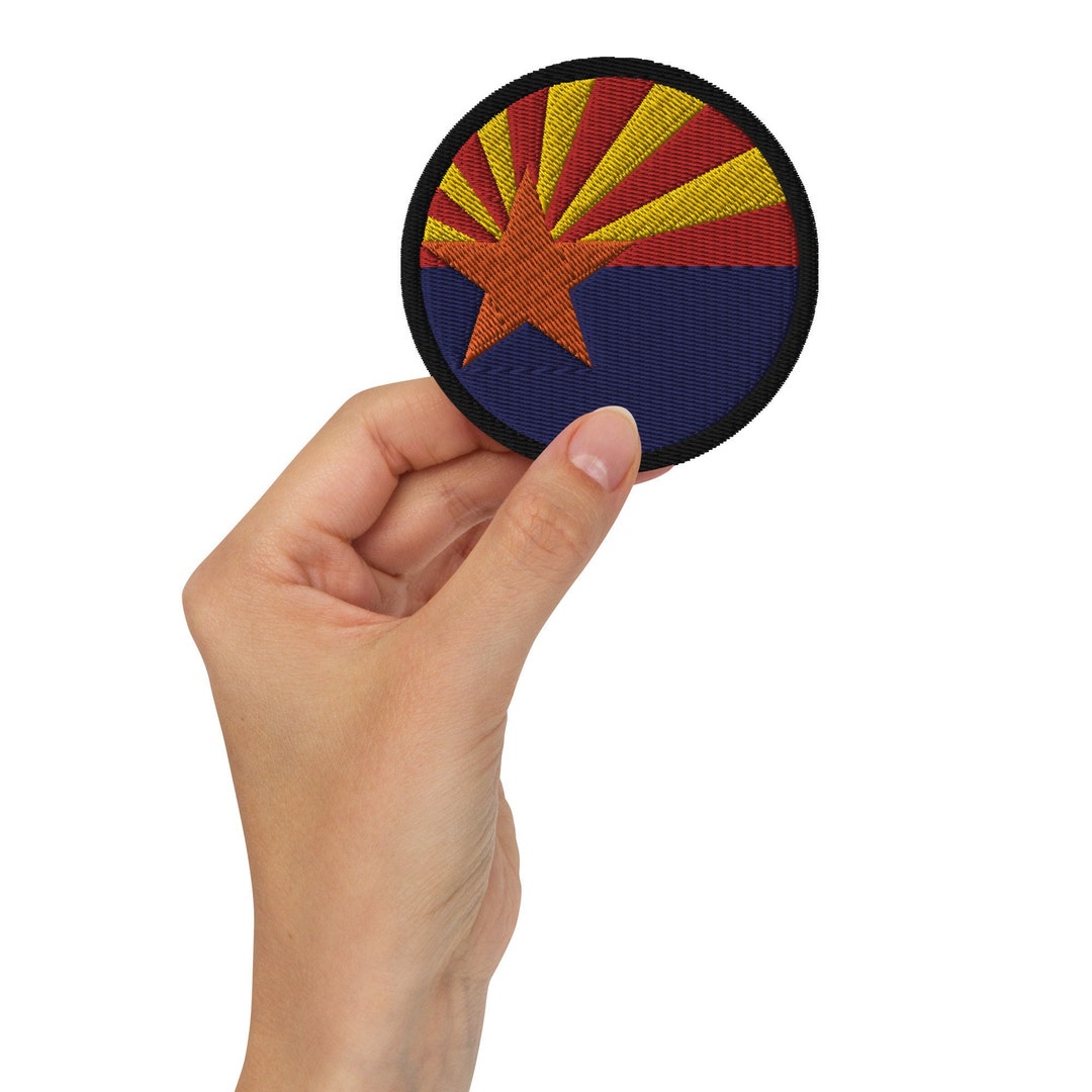 Arizona State Flag Embroidered Patch, Arizona Pride Patch, Iron-on ...