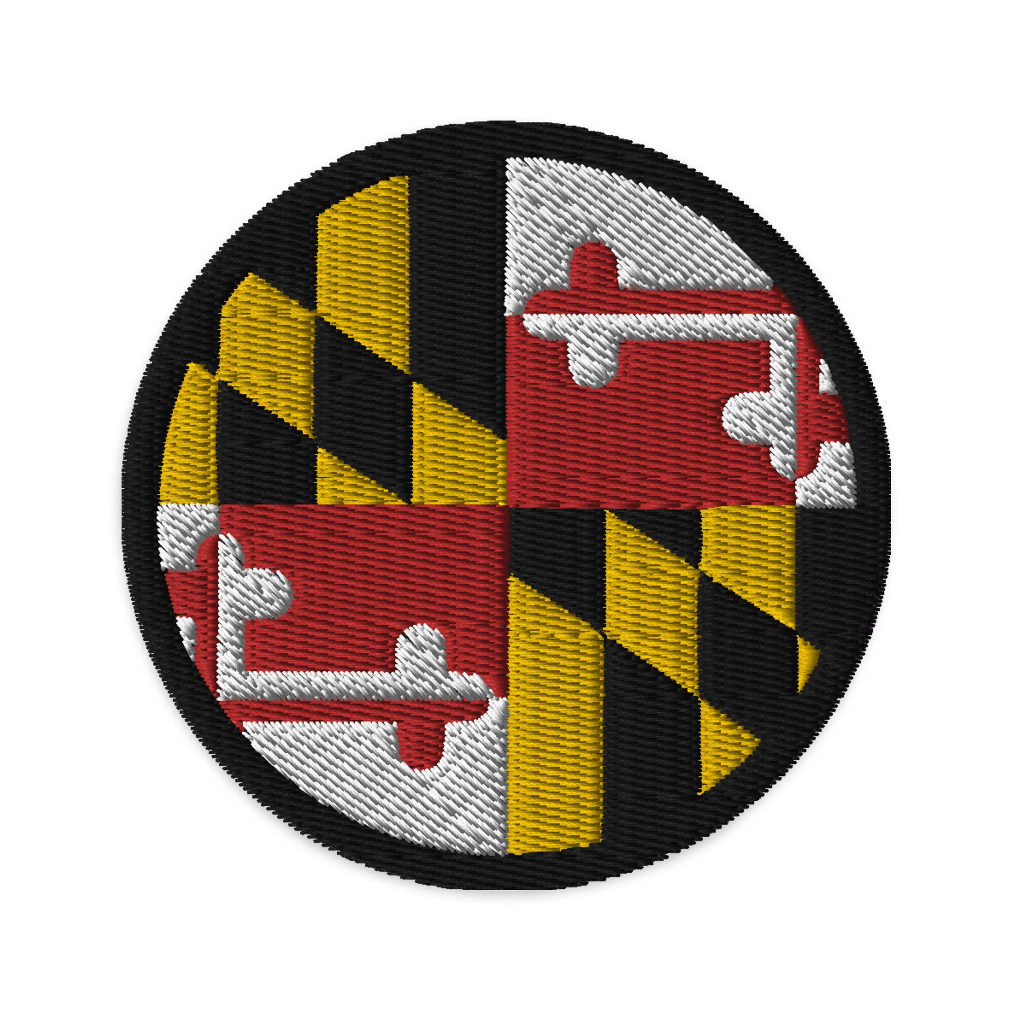 Maryland State Flag Embroidered Patch, Maryland Pride Patch, Iron-on ...