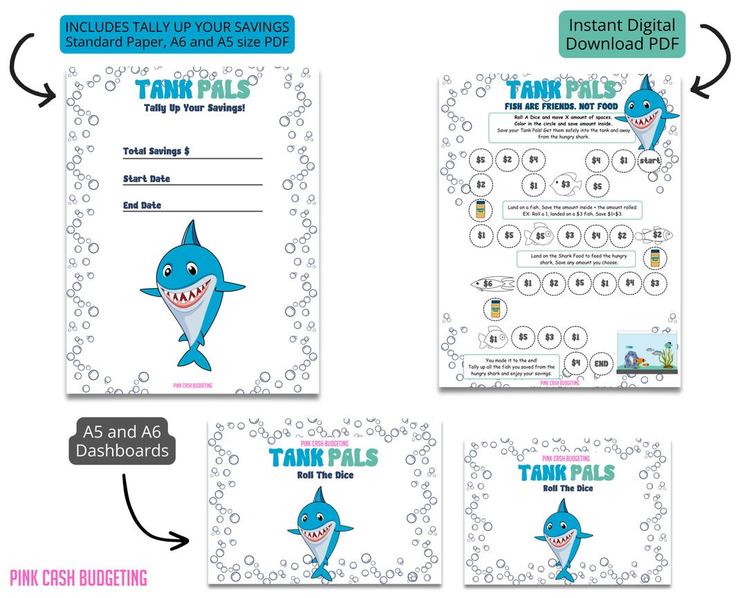 Tank Pals Savings Challenge Instant Download - Etsy