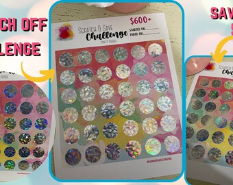 Scratch off Savings Challenge - Etsy