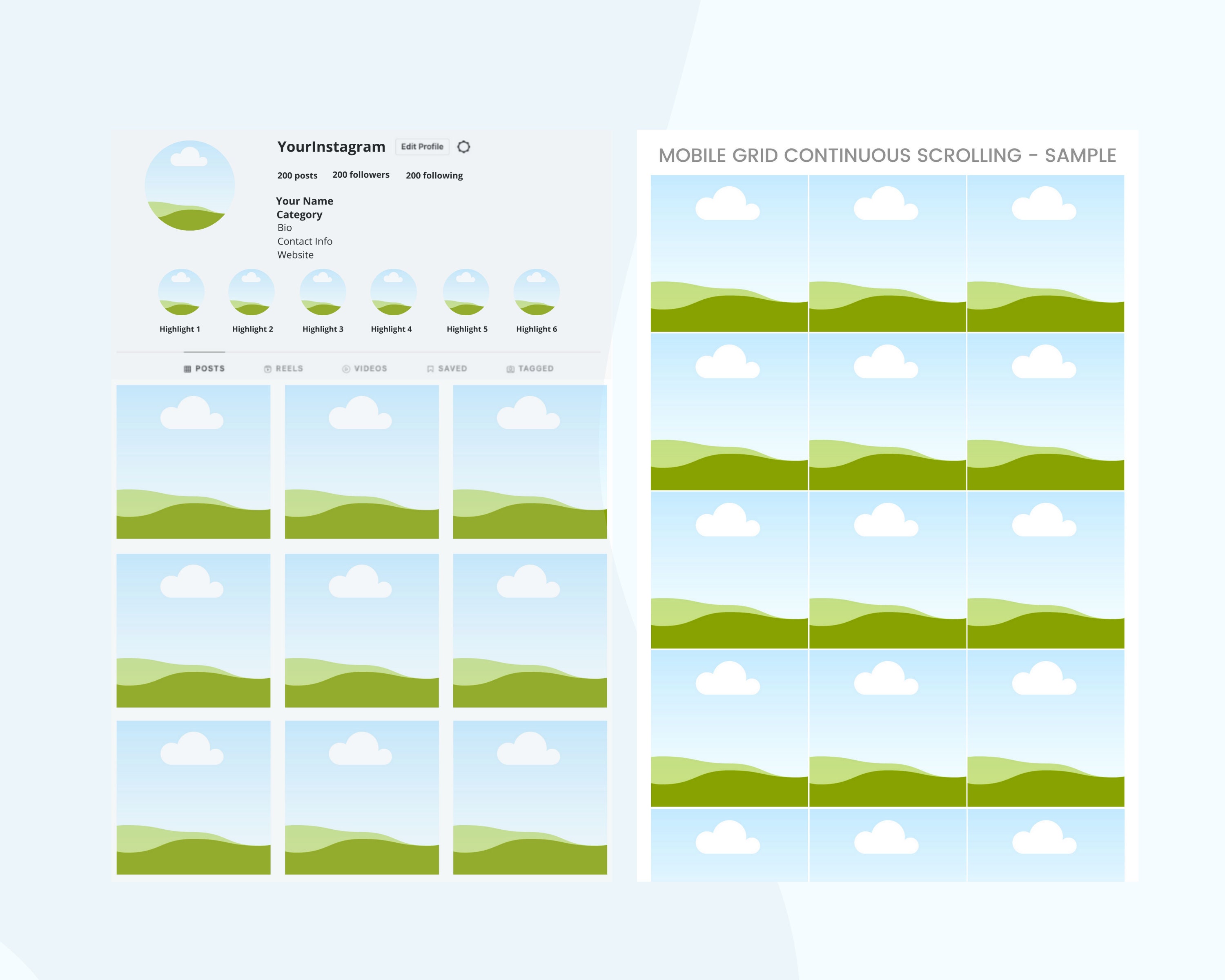 Instagram Grid Template | Digital Planner | Canava Customizable ...