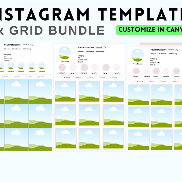 Grid Template - Etsy