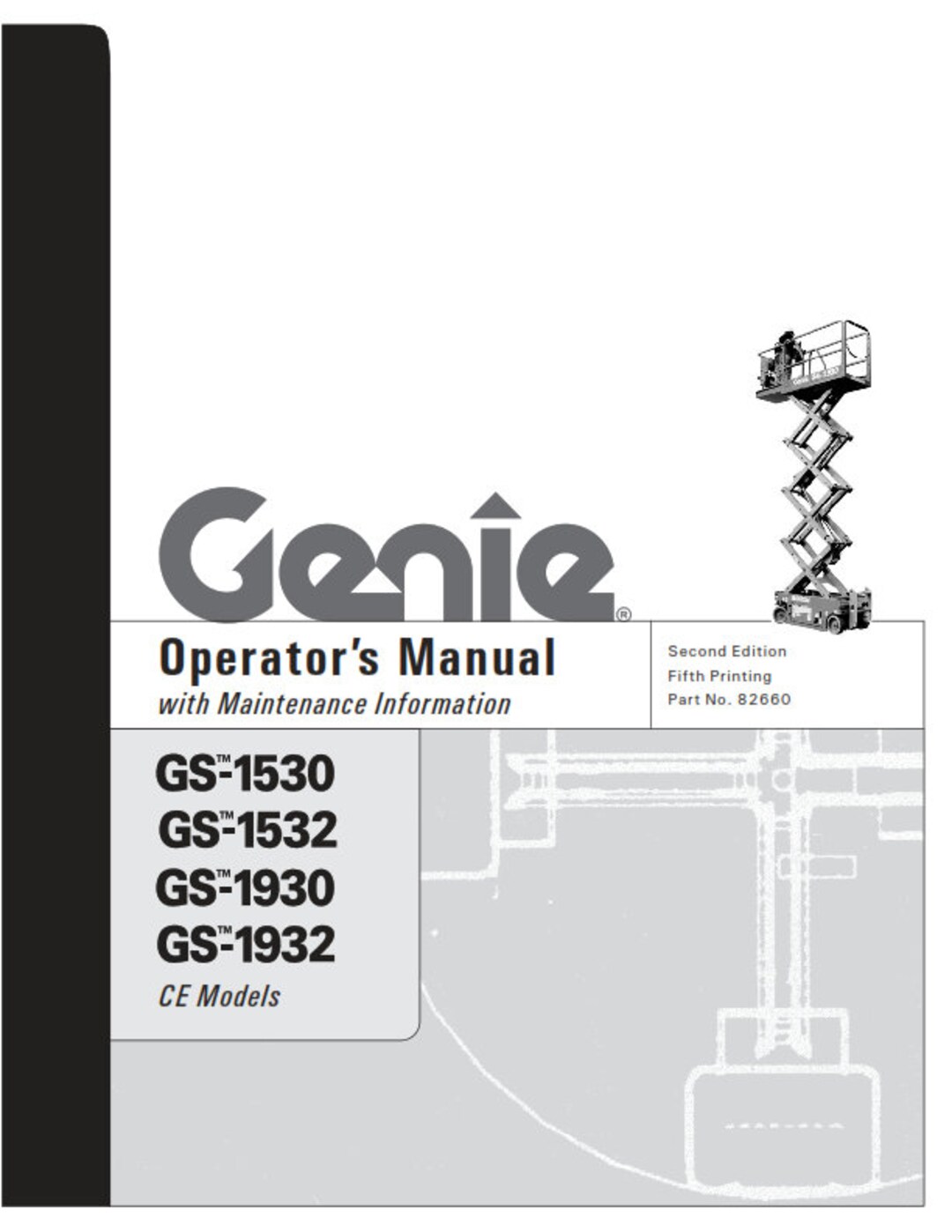 Genie Gs-1530 Gs-1532 Gs-1930 Gs-1932 Operator Manual With Maintenance ...
