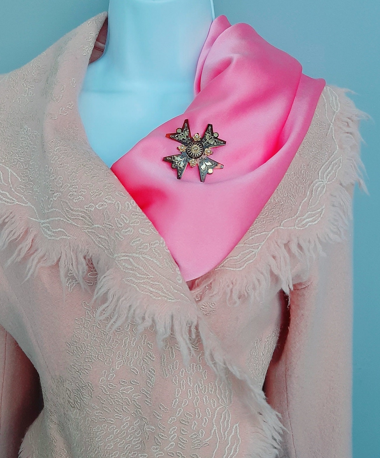 Rare C.1830 Georgian Maltese Cross Gold Brass Pearl Brooch Pin Pendant ...