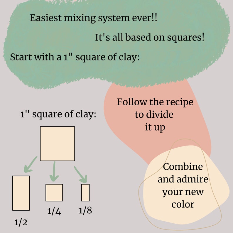Polymer Clay Color Mixing Tutorial | Soft Neutral Color Palette ...