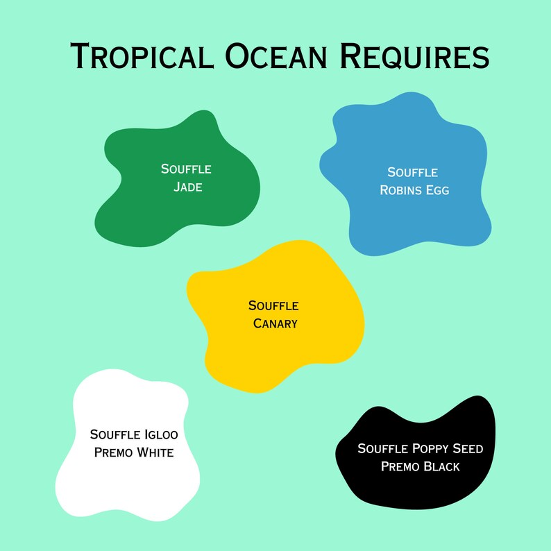 Polymer Clay Color Mixing Tutorial | Soothing Tropical Ocean Palette ...