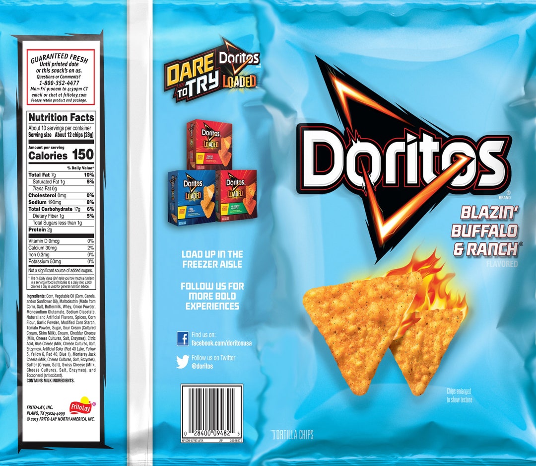 Doritos 20oz Skinny Tumbler Wrap - Etsy