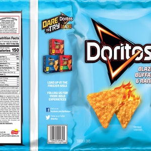 Doritos 20oz Skinny Tumbler Wrap - Etsy