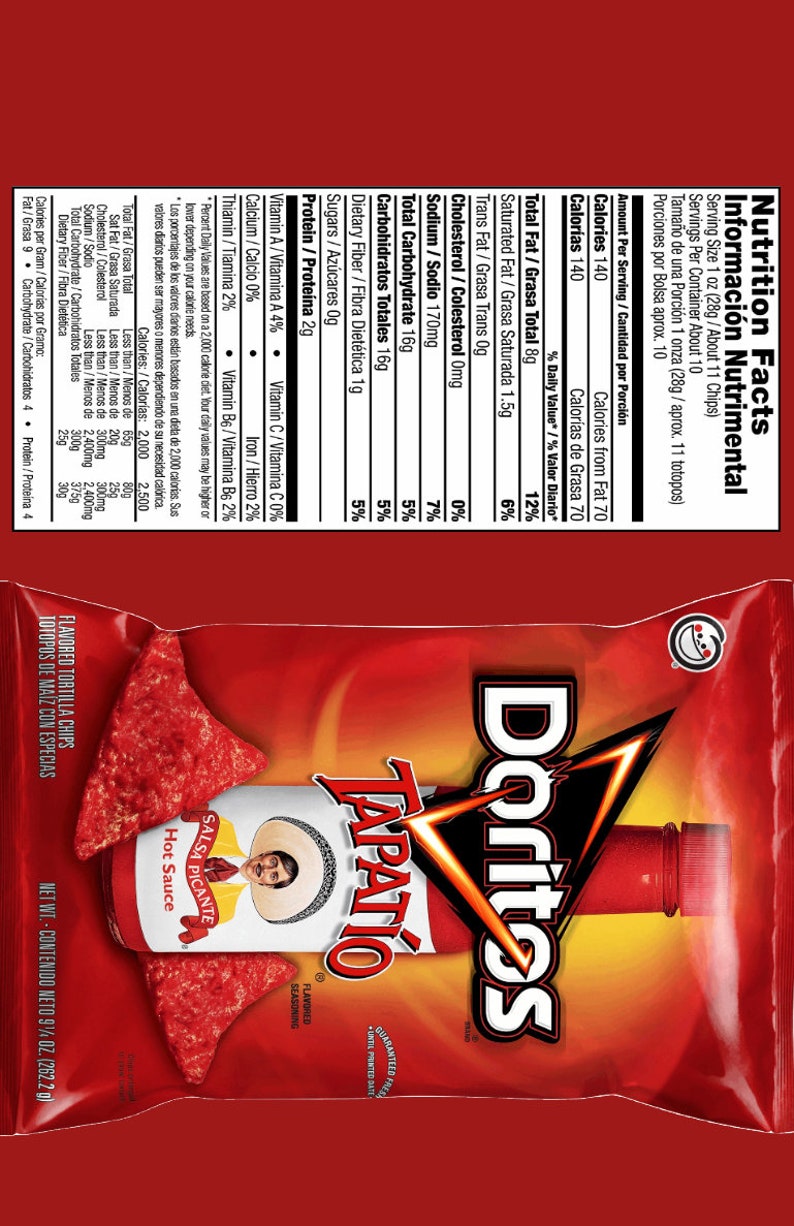 Doritos 20oz Skinny Tumbler Wrap - Etsy