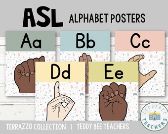 ASL American Sign Language Alphabet Posters SPOTTY - Etsy