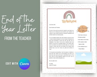 End of Year Teacher - Etsy