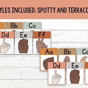 ASL American Sign Language Alphabet Posters | SPOTTY TERRACOTTA ...