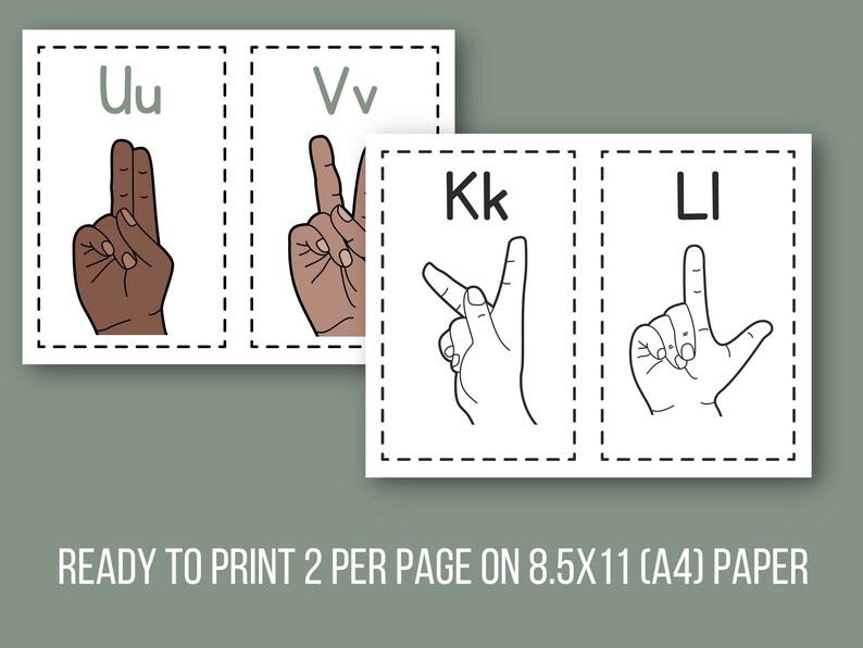 American Sign Language Alphabet Flashcards | ASL Classroom Posters ...