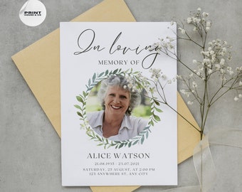 Funeral Invitation - Etsy UK