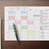 Block Schedule Printable Planner Template - Etsy