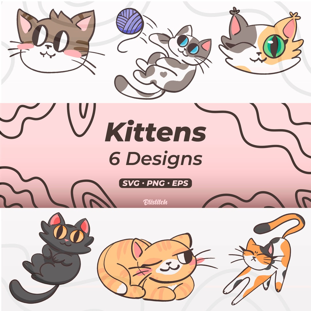 Gatitos descargable archivos svg png eps Sweets Clipart - Etsy España