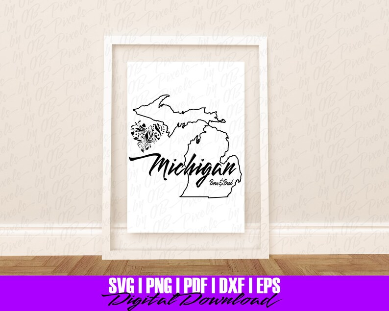 Michigan SVG, Michigan SVG File, Instant Download, Michigan Cut File ...