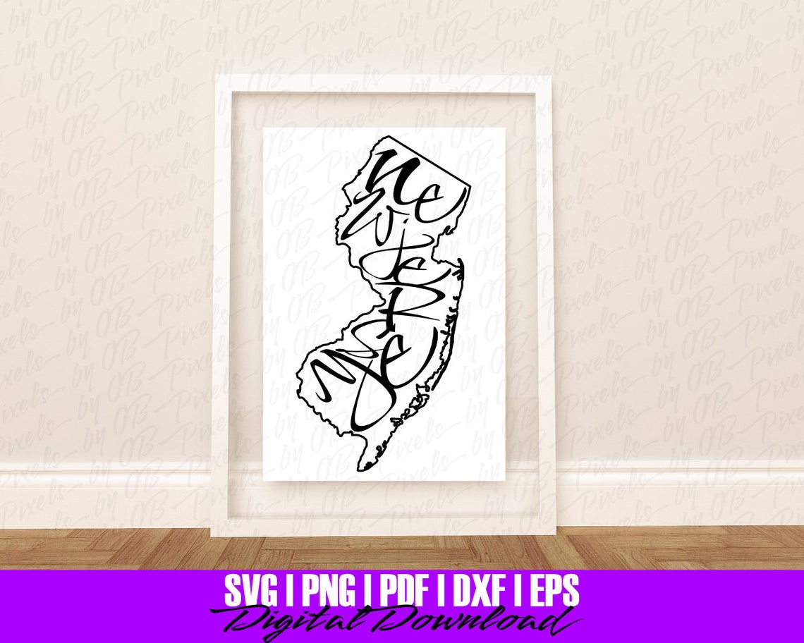 New Jersey SVG, New Jersey SVG File, Instant Download, New Jersey Cut ...