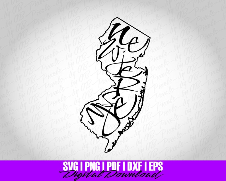 New Jersey SVG, New Jersey SVG File, Instant Download, New Jersey Cut ...