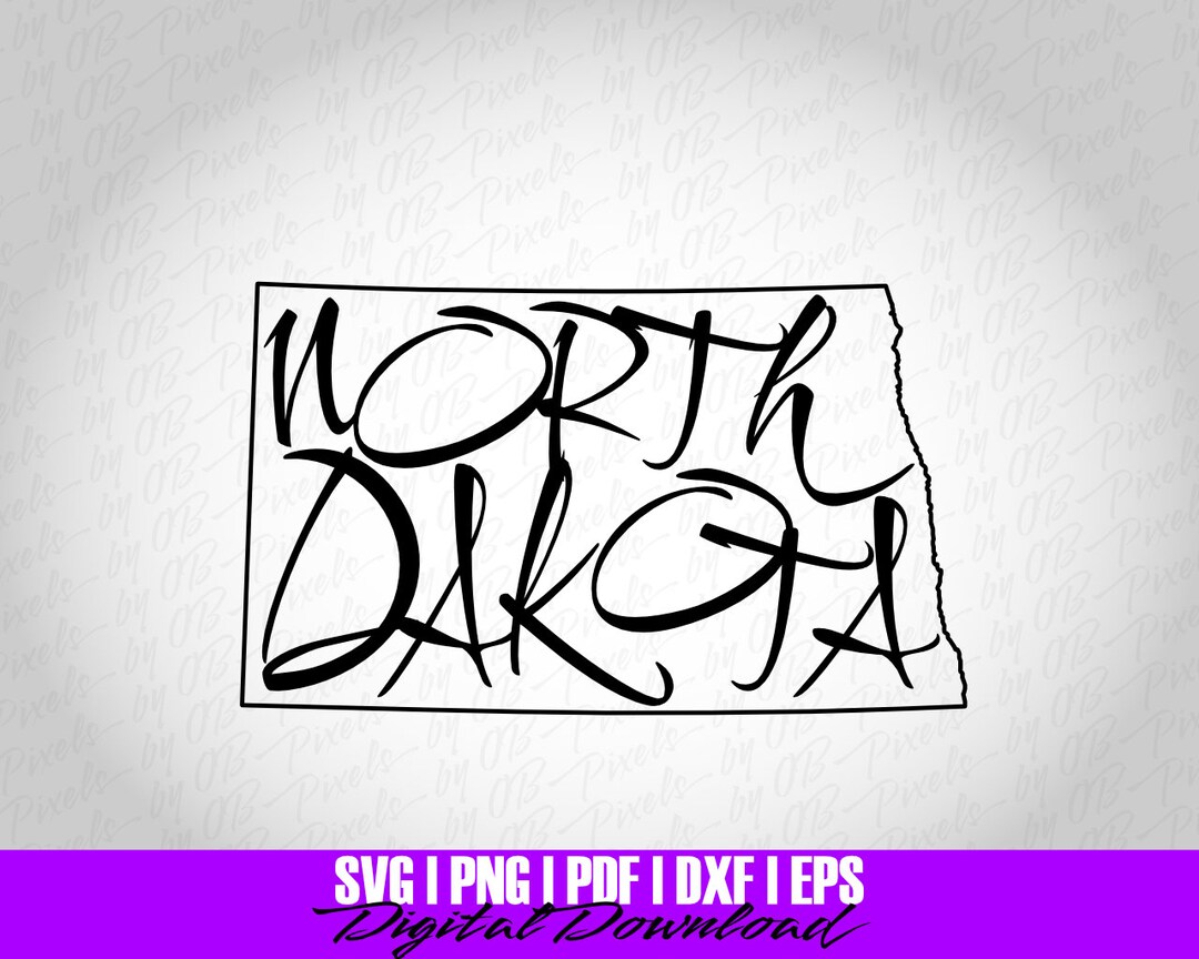 North Dakota SVG, North Dakota SVG File, Instant Download, North Dakota ...