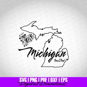 Michigan SVG, Michigan SVG File, Instant Download, Michigan Cut File ...